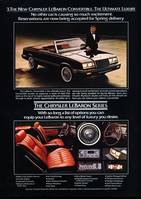 1982 Chrysler LeBaron convertible – Eighties Cars