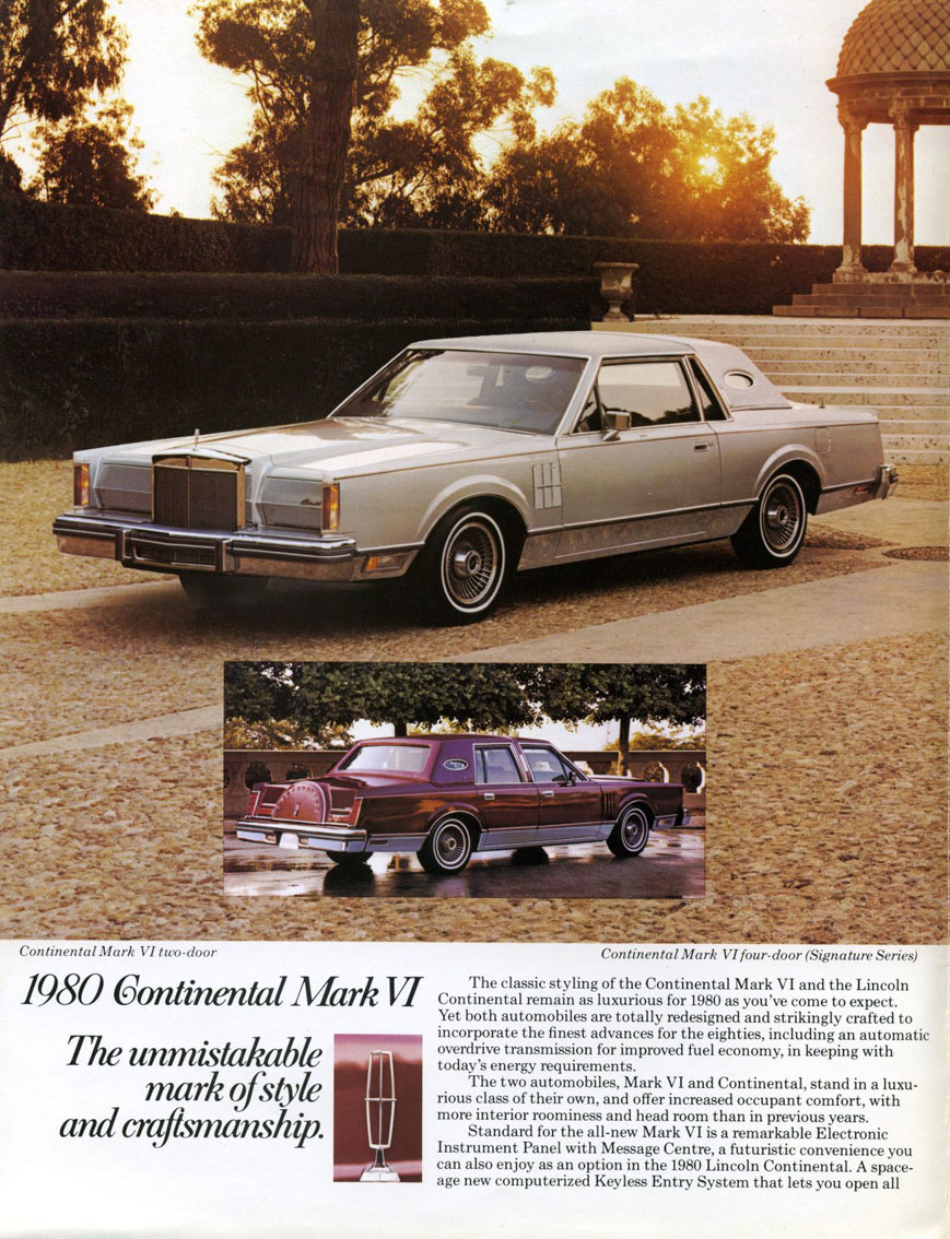 1980 Lincoln Continental Mark VI coupe – Eighties Cars